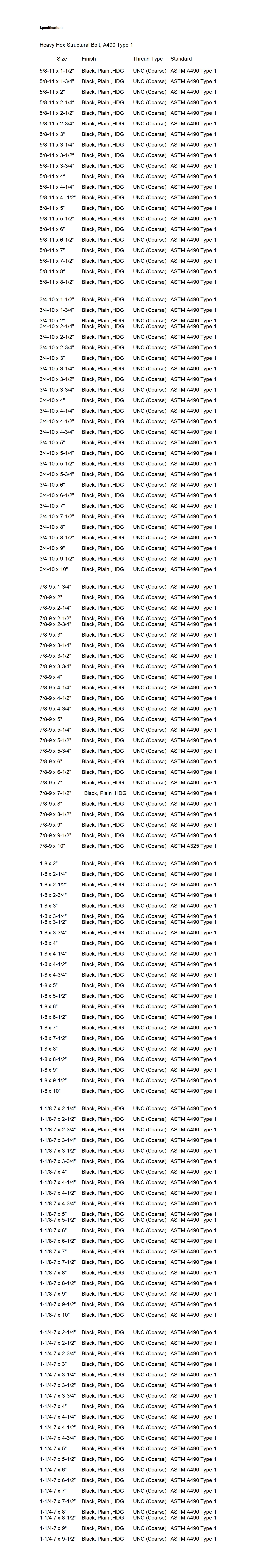 Astm A490 Bolt A490 Heavy Hex Structural Bolts Steel Structural Bolt ...