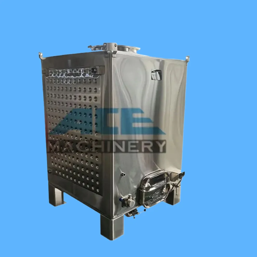 1000 Litre Oil Tank Square Water Tank 1000l Steel Cage Dark Blue Ibc ...