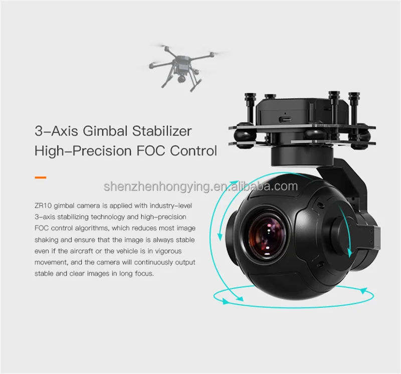SIYI ZR10 Gimbal Camera - 30X Hybrid Zoom & Night Vision