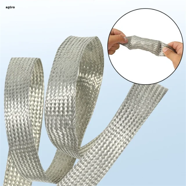 Custom Flexible Earth Grounding Shielding Thinned Tinned Braid Sleeve ...