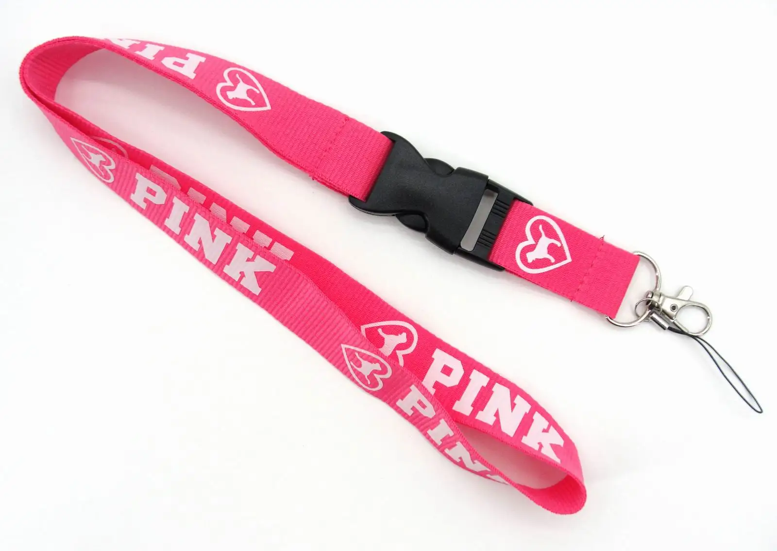 High Quality Lanyards With Logo Love Custom Pink Keychain Pink Keychain ...