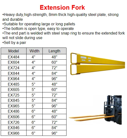 Forklift Lengthening Forks - Durable Extension Solutions