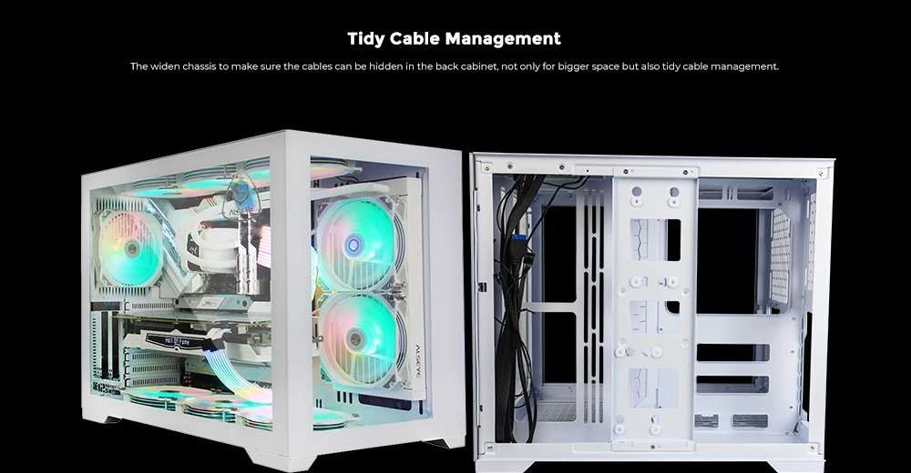 CUBE ITX Computer Case - Gaming Chassis for Mini-itx/atx
