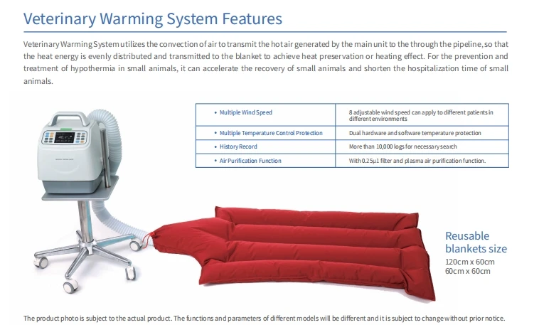 Veterinary Instrument Standard Warming System Reusable With 1pc Blanket ...