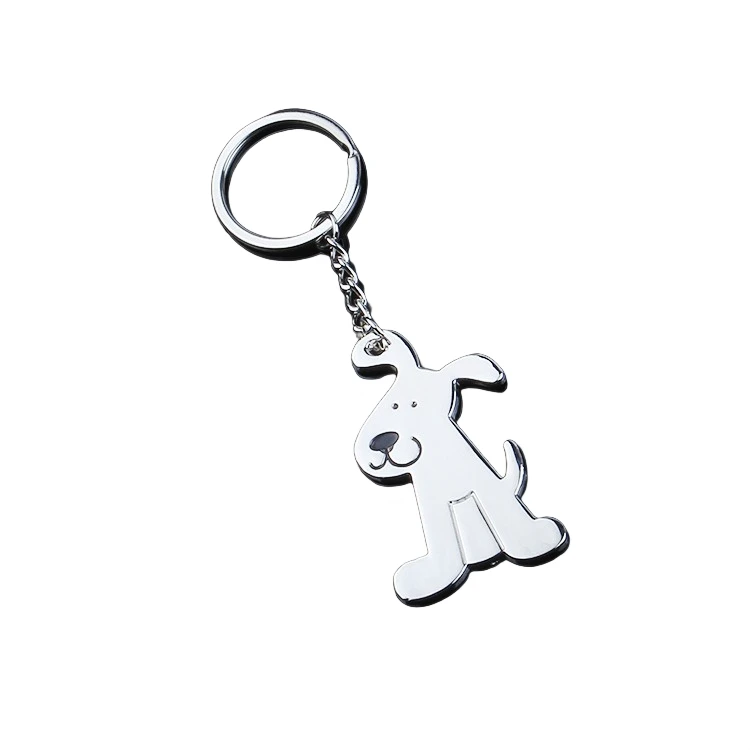 Explore New Product Custom Blank Logo Animal Shaped Metal Keychain Dog ...