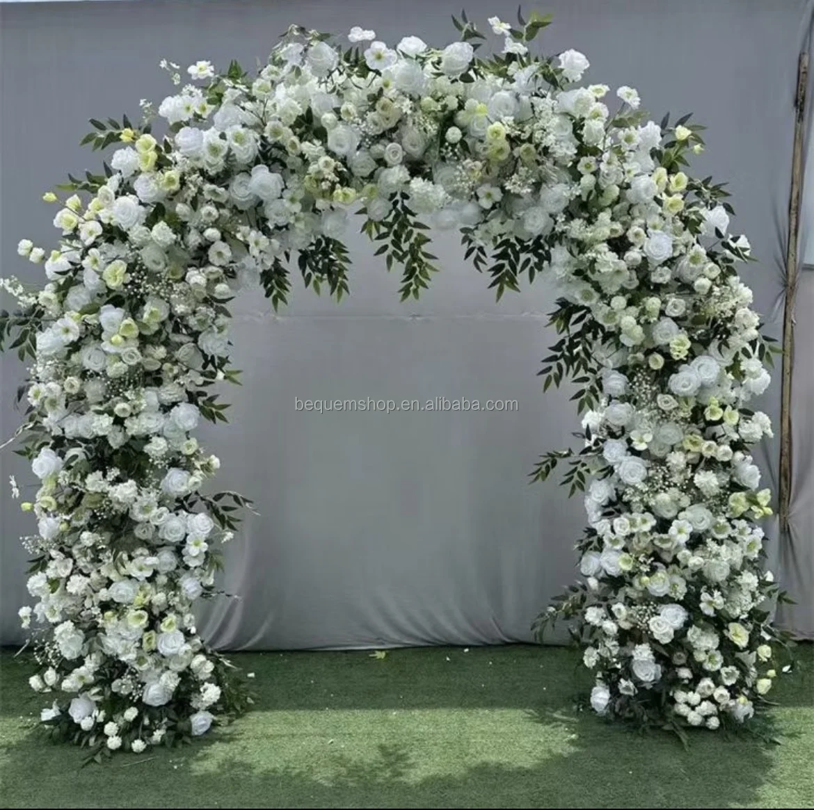 Artificial Red Rose Wedding Arch Decorated Flower Home Party Dining ...