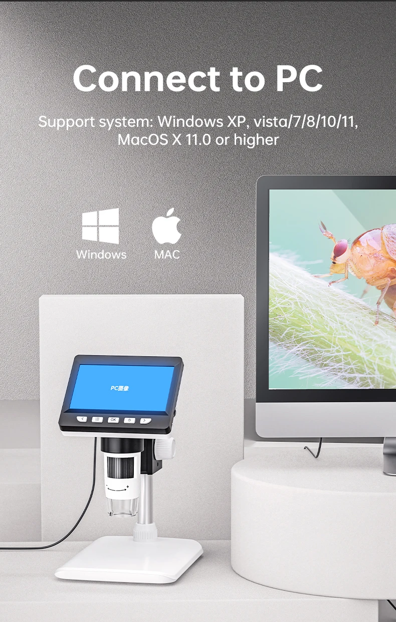 Portable Digital Polarizing Microscope - 1000X Magnification