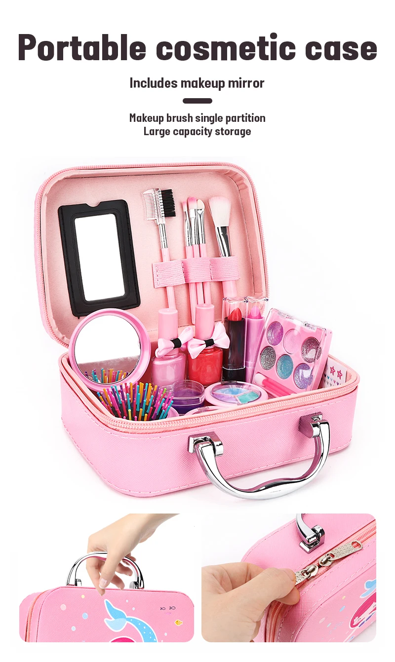 Zhorya Diy Cosmetic Set Storage Bag Shiny Nail Polish Eyeshadow Comb ...