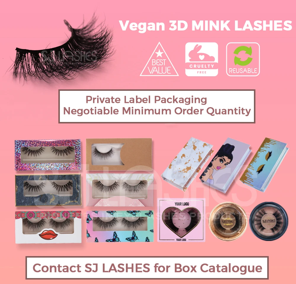 25mm Mink Lashes Travel Lash Box Cute Eyelash Packaging with Led Light ...