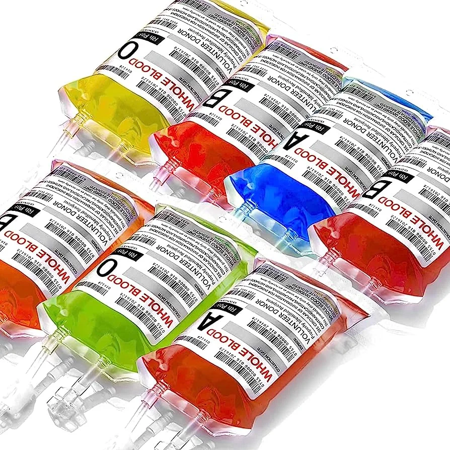 In Stock Halloween Party Props - Reusable Blood IV Pouches
