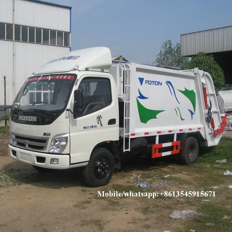 Foton Waste Collection Truck Light Garbage Compactor Refuse Disposal ...