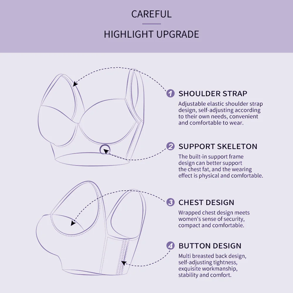 42E Seamless Plus Size Womens Clothing Bra Compact Big Bras