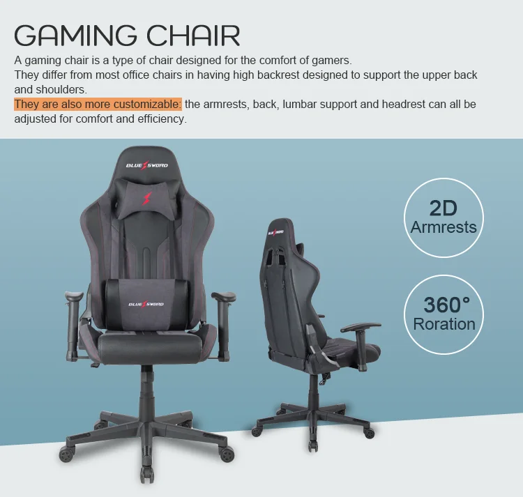 Judor Adjustable Leather Gaming Chair Modern Mesh Racing Chair Computer ...