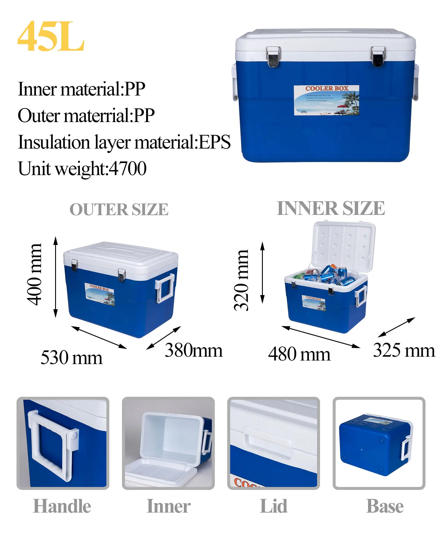 5l 13l 27l 45l Cooler Box Sets Use For Cans And Food - Buy Cooler Set ...