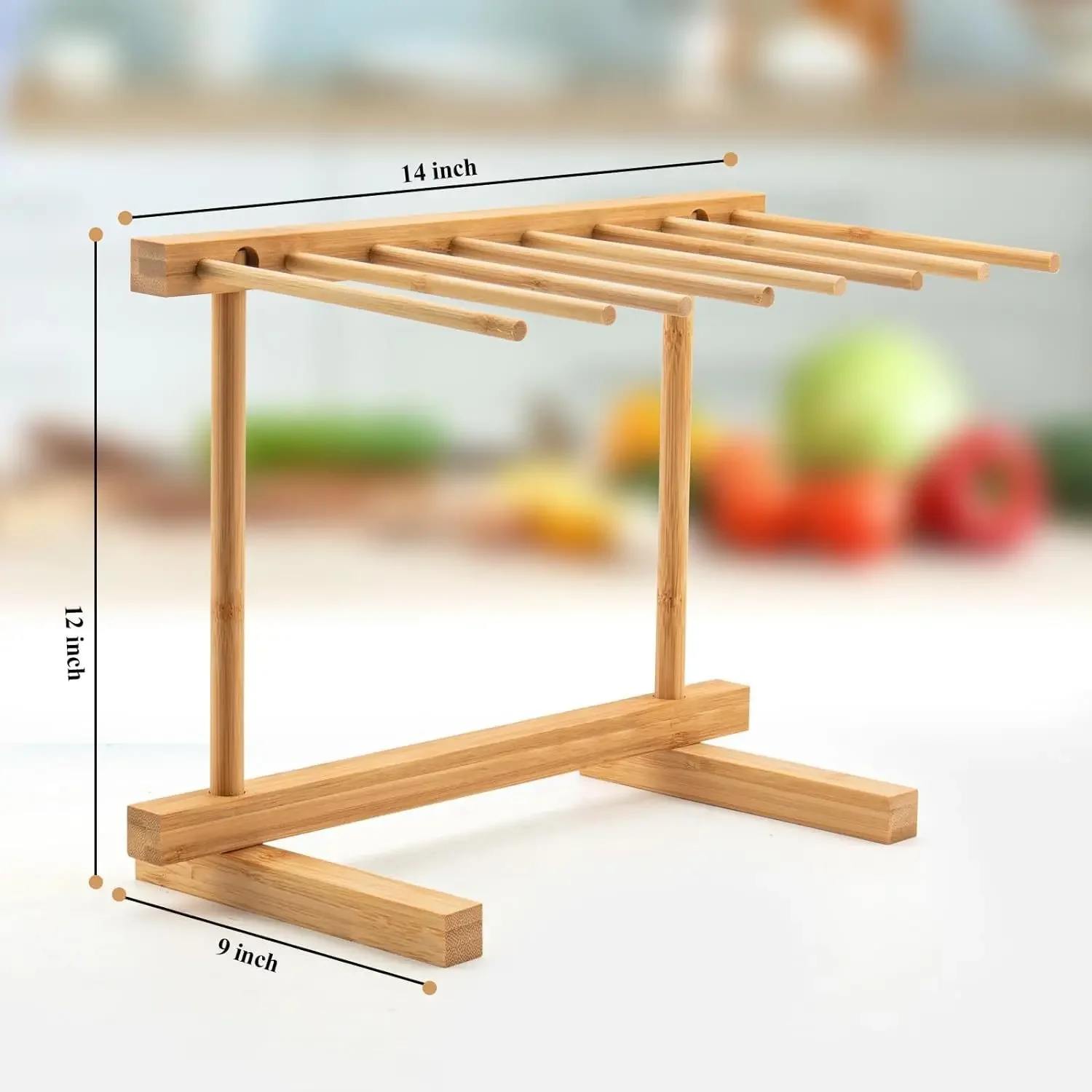 Custom Natural Bamboo Wooden Instant Noodle Display Rack Holder Shelf ...