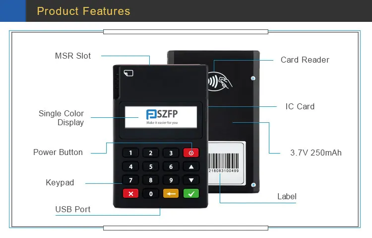 FP9310 Terminal Pos Machine Pos System for Retail Shop Mpos Machine ...