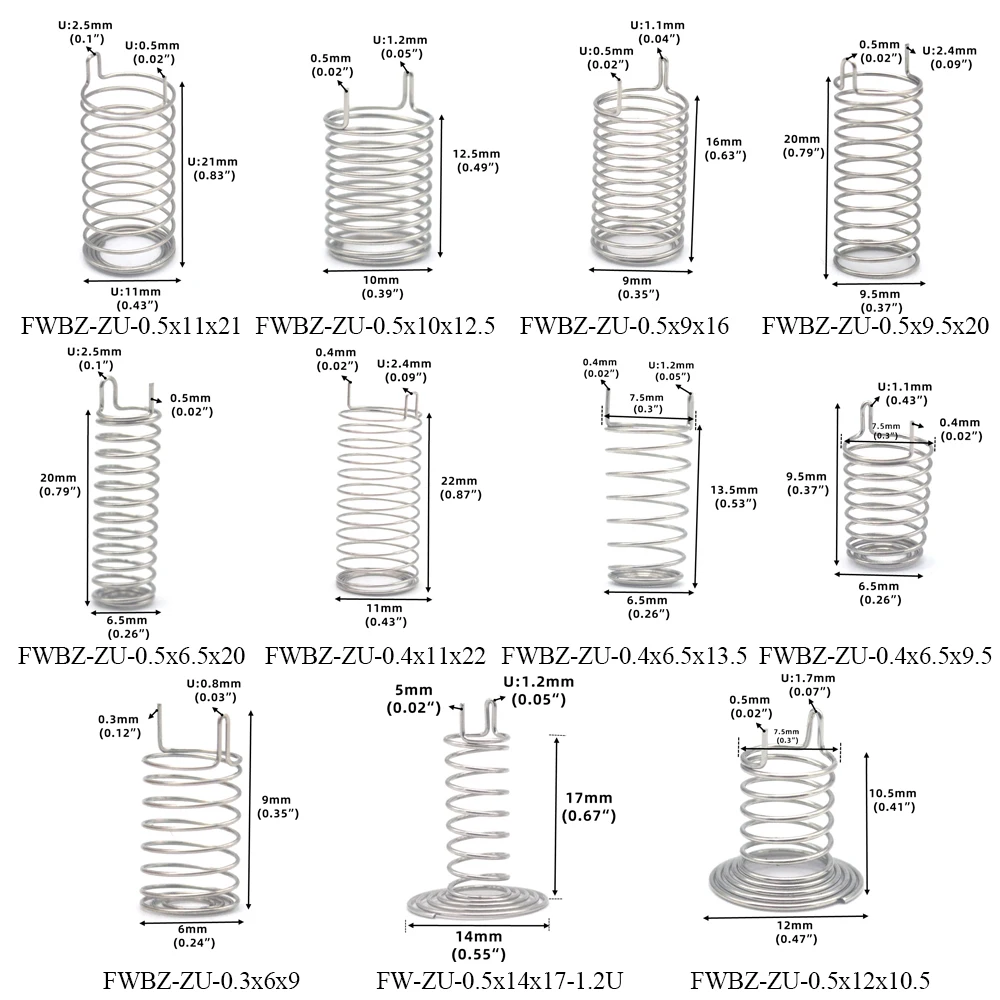 Finewe Custom Battery Pcb Mount Spring Compression Contacts