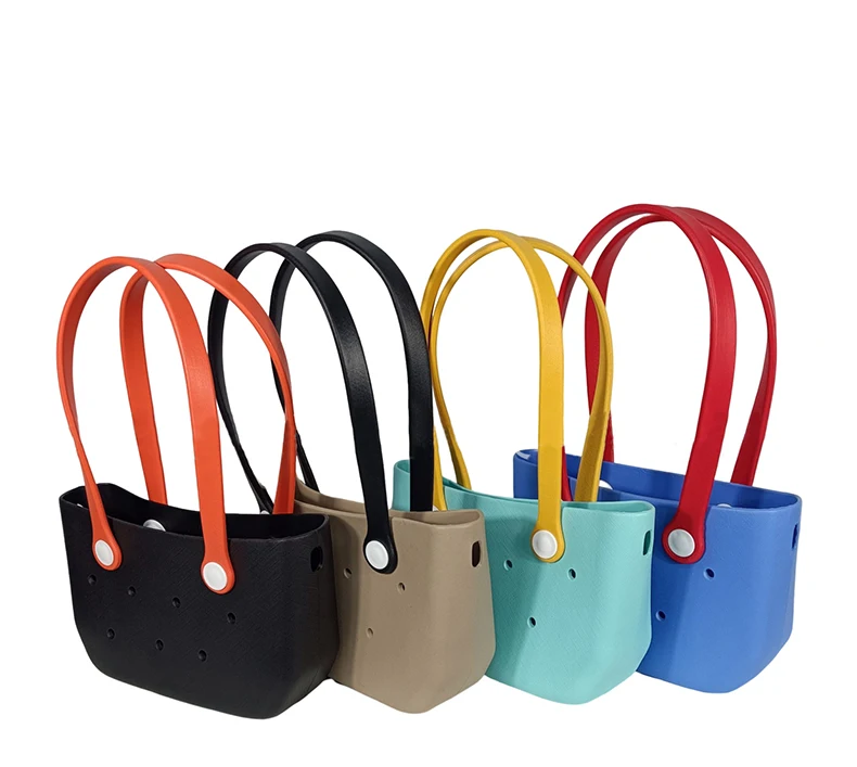 Customization Silicone Ita Bag With Holes Women Beach Handbags Large ...