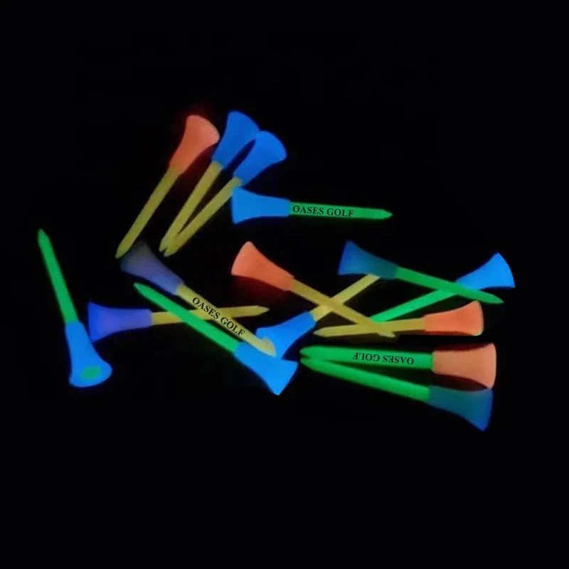 Custom Color Dark Night Fluorescent Glow Golf Tee Peg