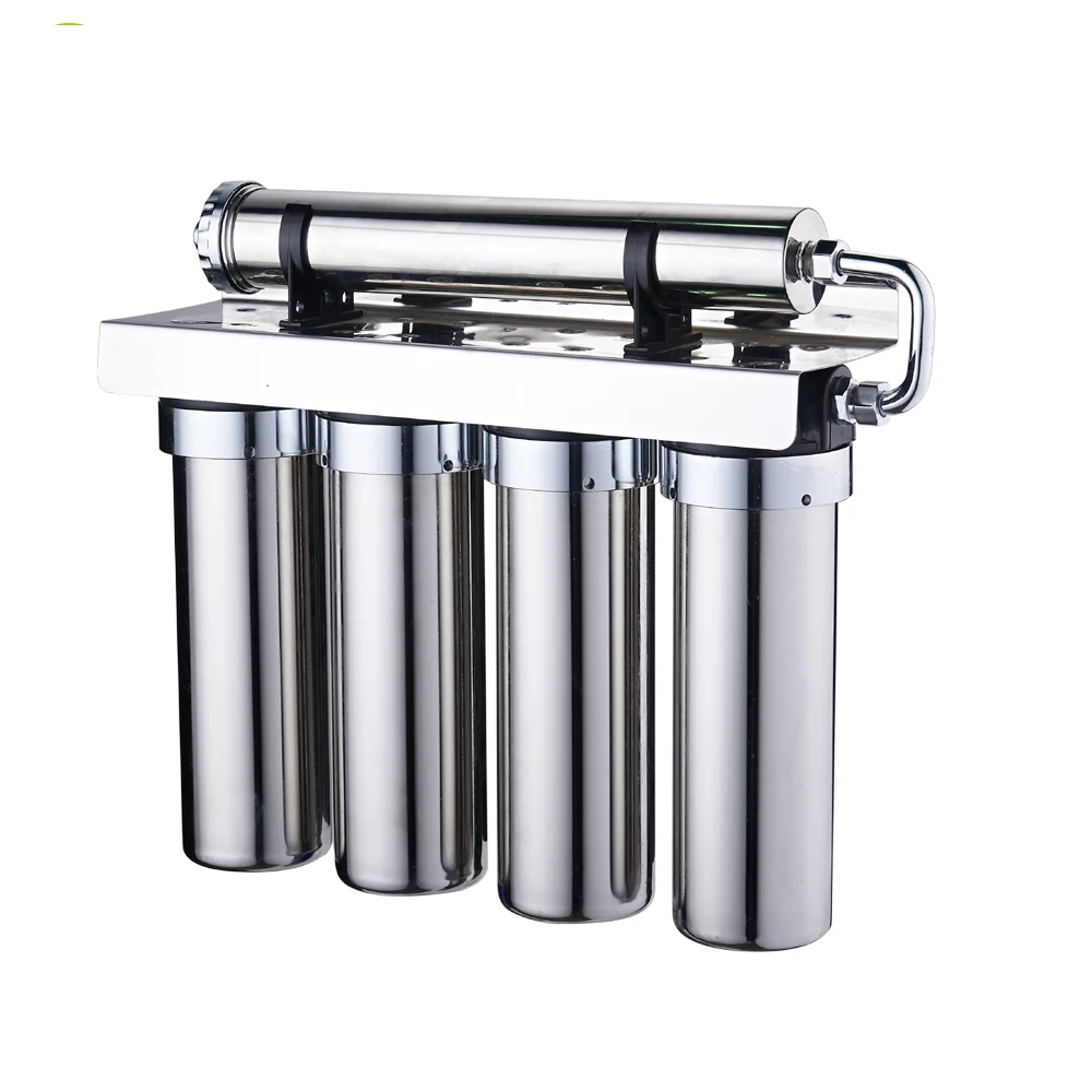 Stainless Steel 4 Stages Water Filter Wall Mounted Pp+cto+gac+uf Water ...