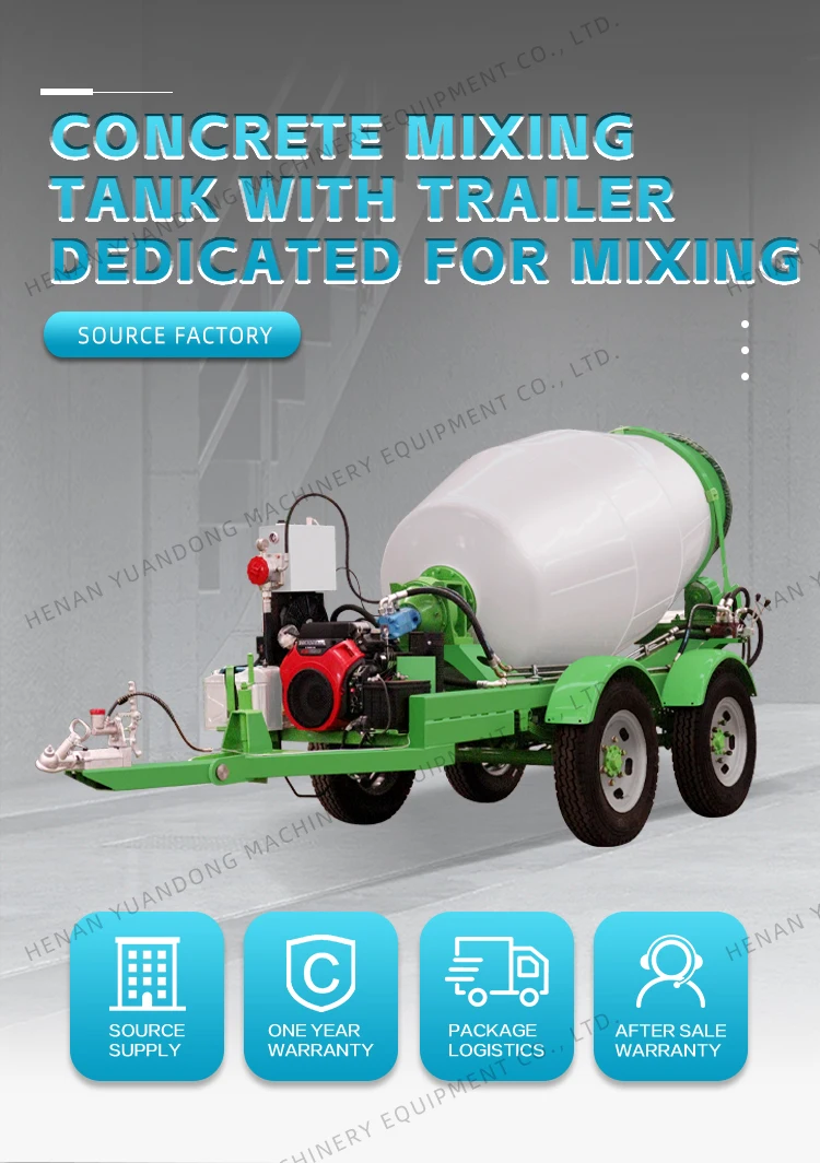 High Efficiency Cement Mixer - 3 Axle Semi-trailer