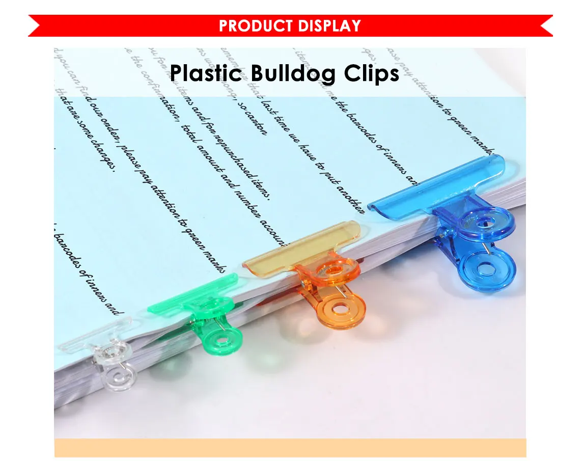 Foska Plastic Bulldog Clips - Reliable Mini Binder Clips