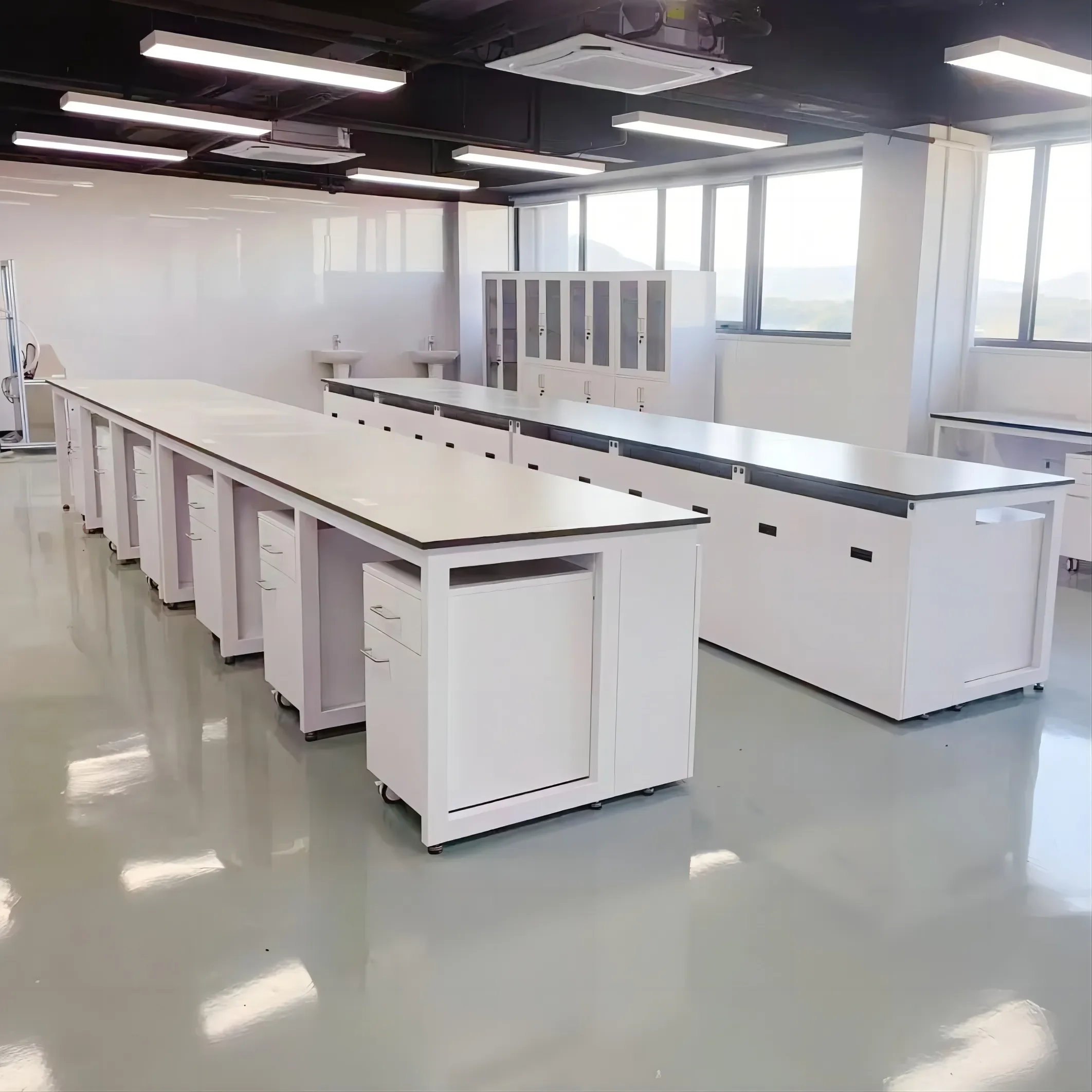 Mobile Laboratory Furniture With Modular Metal Storage Cabinet Mobile Lab Bench - Buy Mobile Lab ...