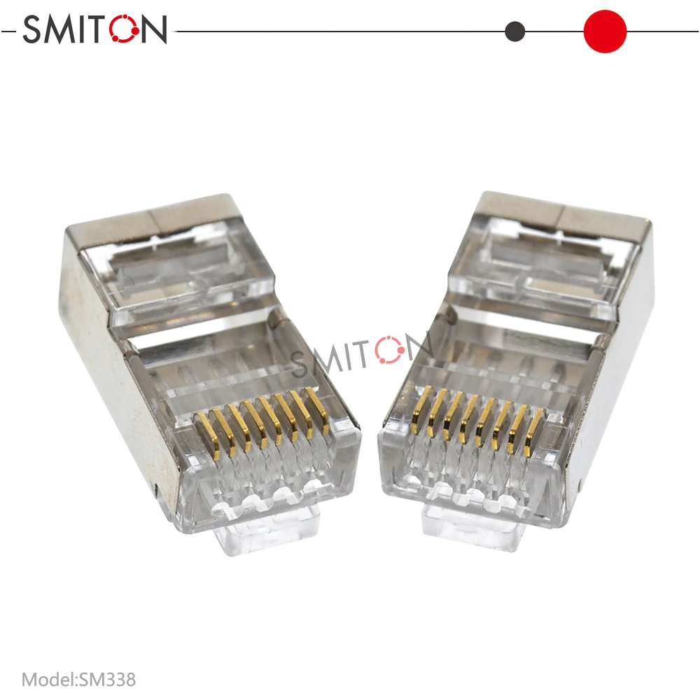 Male Rj45 Connector Pass Through Cat6 Shield Plug - Buy Pass Through ...