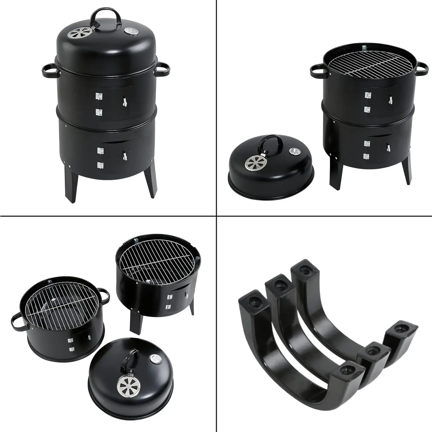 Custom 3 In 1 Family Hiking Garden Foldable Smokeless Portable Barbeque ...