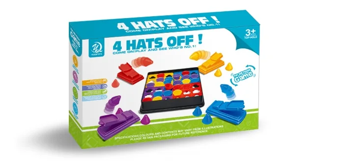Table Top Desk Stackers Game For Children Desk Gaming With 4 Hats Off ...