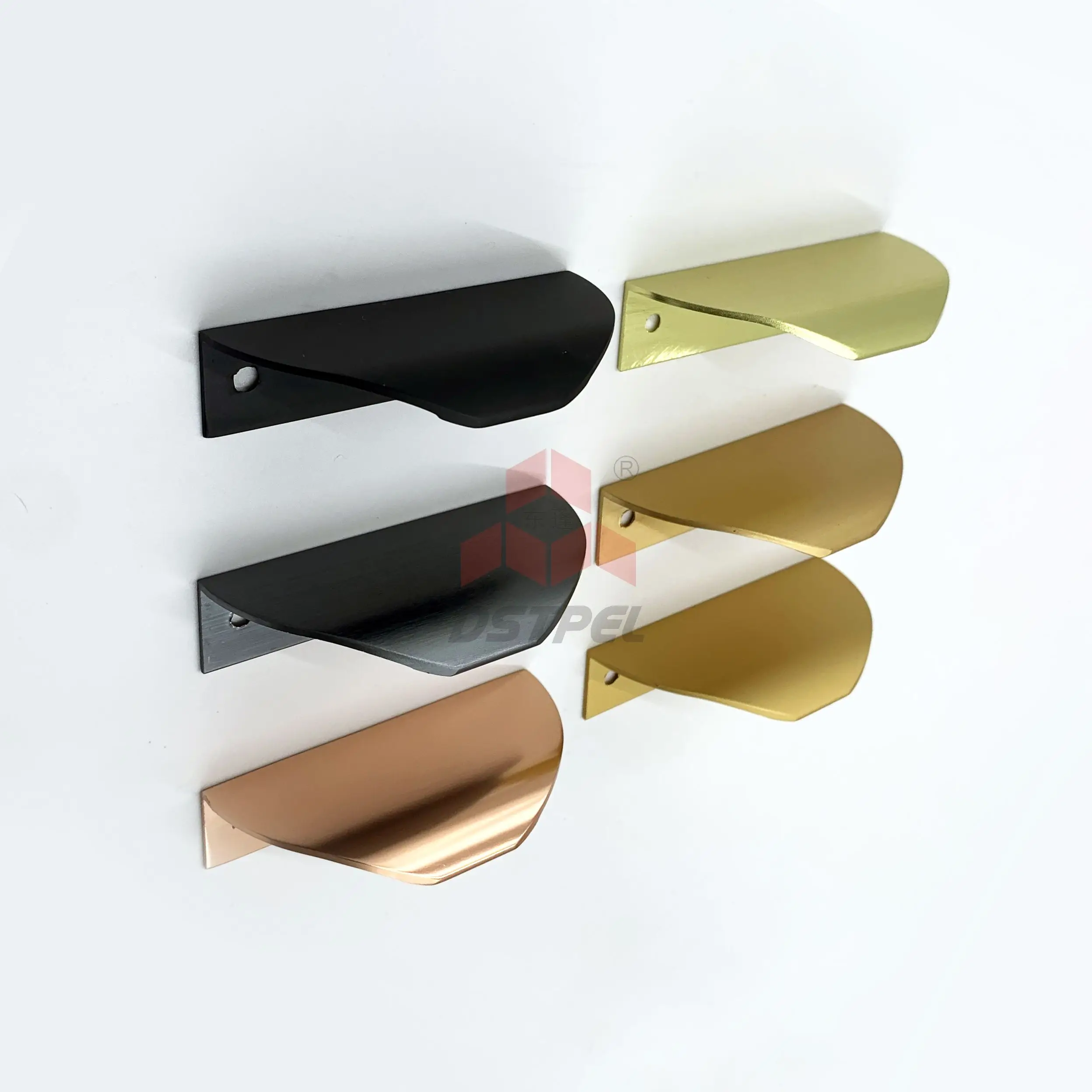 Aluminium Furniture Edge Pull Handle Profile for Kitchen Cabinet Drawer ...