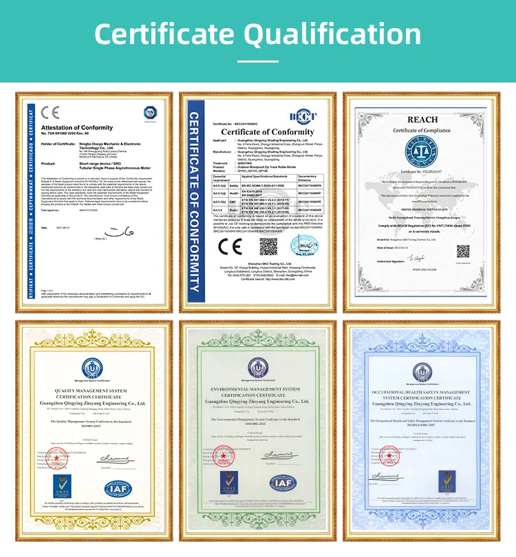 QINGYING Motorized Retractable Awning Arm Heavy Duty High Wind Exterior ...