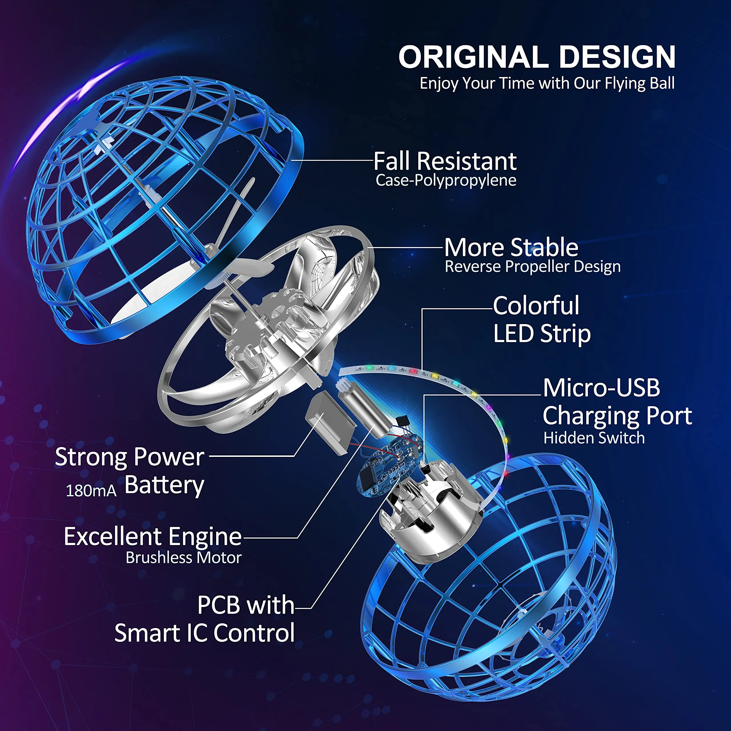 Flying Orb Ball Toy,Hover Ball Boomerang Fly Fidget Spinner,Cool Toys ...