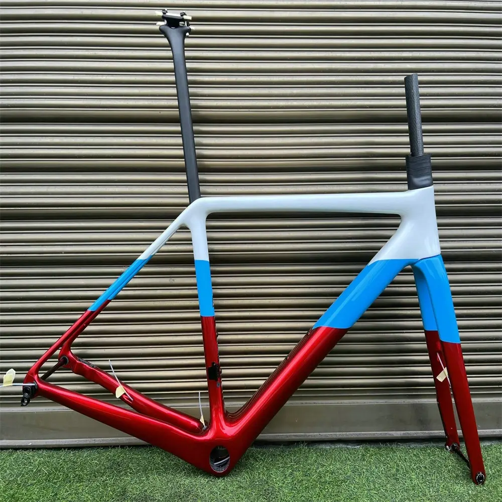 T1100 Carbon Fiber Road Frame Disc Brake Bb79 Carbon Frameset Handlebar ...