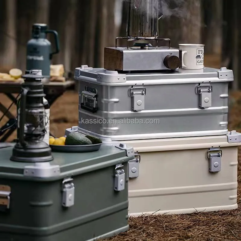 KASSICO Waterproof Aluminum Storage Box for Outdoor Camping