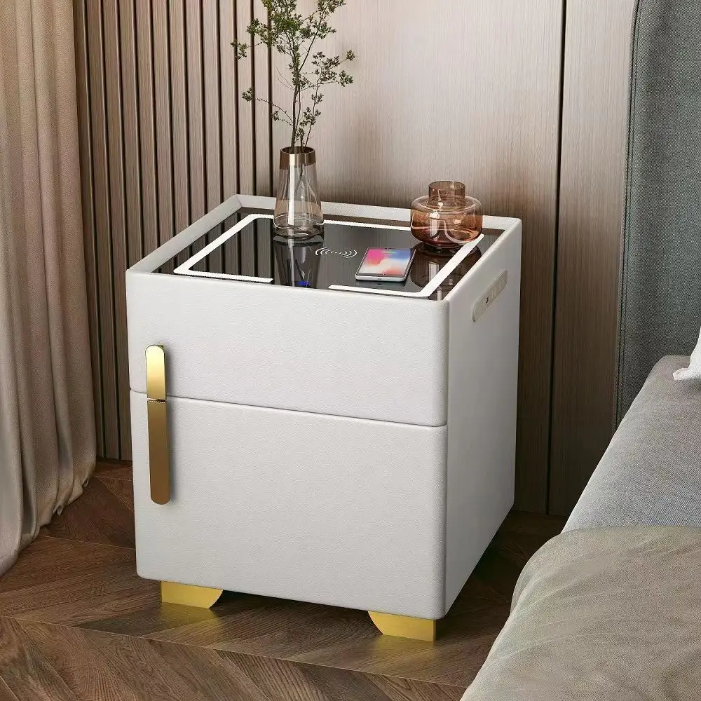 Modern Luxury Smart Bedside Table with Safe Bedroom Furniture OEM ...