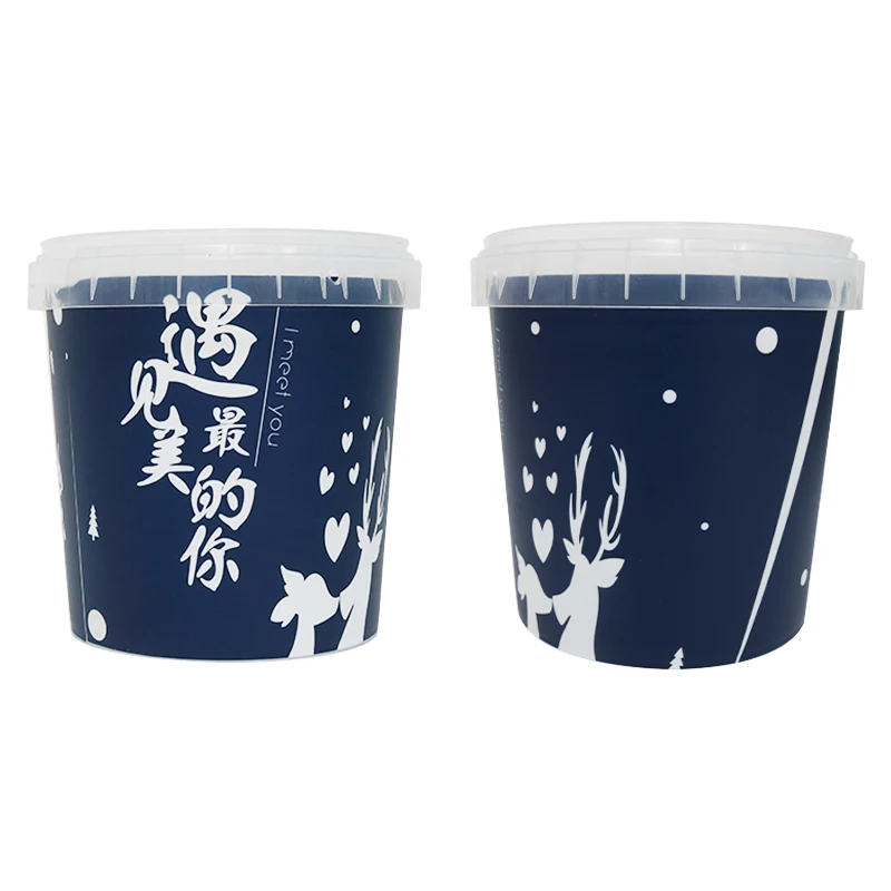 Butter Container Box Round Iml Packaging Pp Plastic Ice Cream Plastic ...