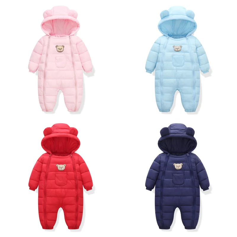 High Quality Baby Winter Thick Rompers Cute Bear Down Newborn Jumpsuits ...
