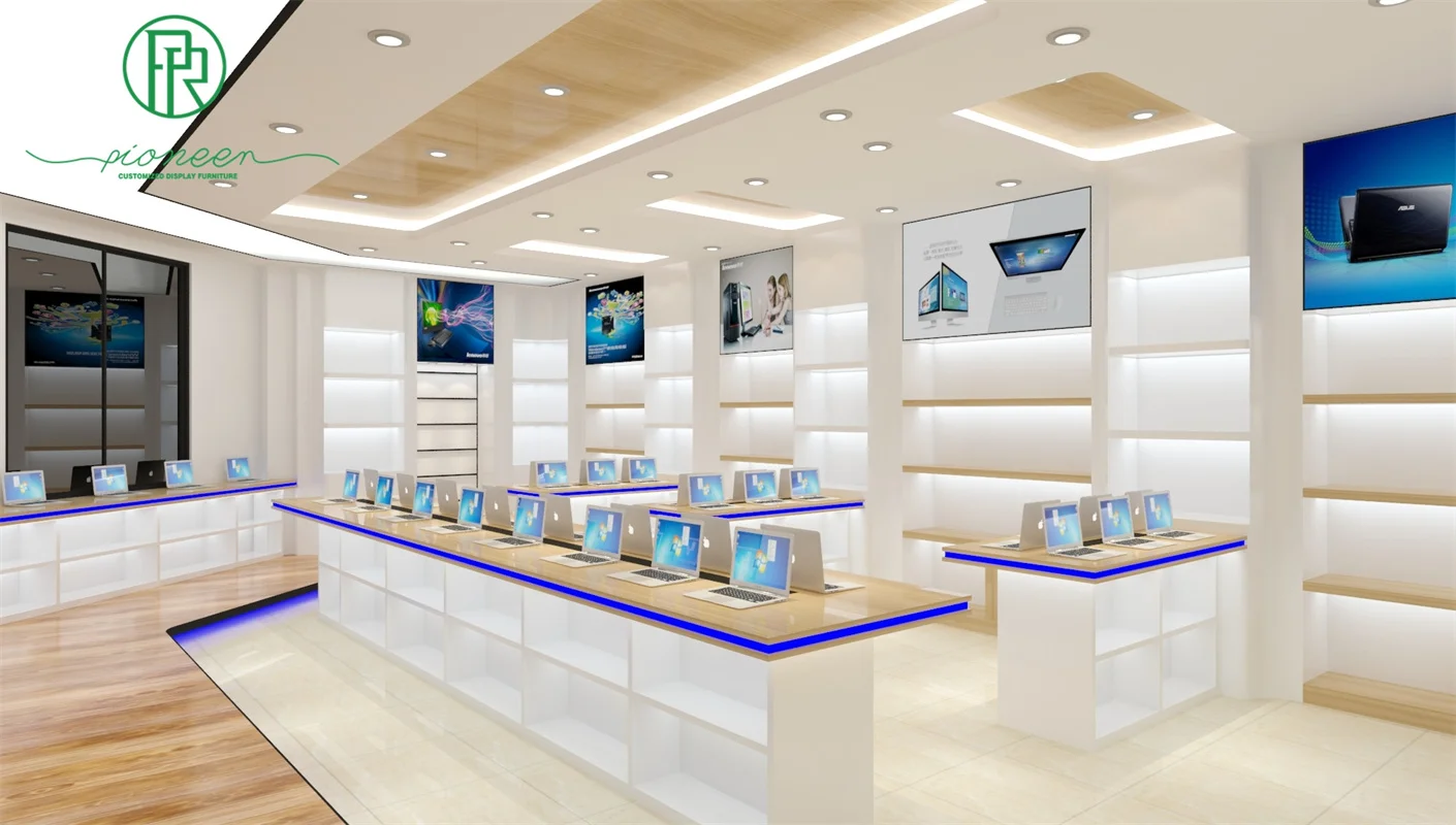 Pioneer Wooden Electronic Storage Cabinet Shopping Mall Computer Shop ...