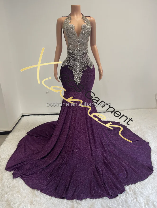 Luxury Rhinestone Sparkling Sleeveless Ball Gown Prom Dress