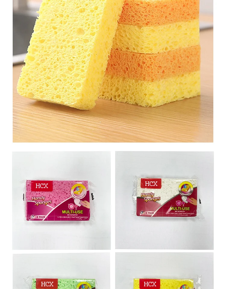 Custom Wood Pulp Sponge Eco Friendly Esponja Cocina Limpieza Kitchen ...
