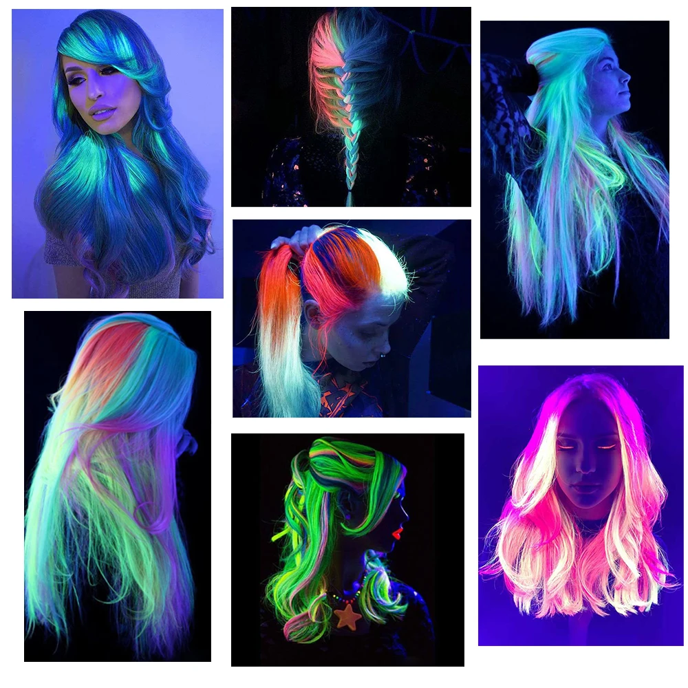 Alileader Neon Glowing Hair Extensions - Shimmer in the Dark