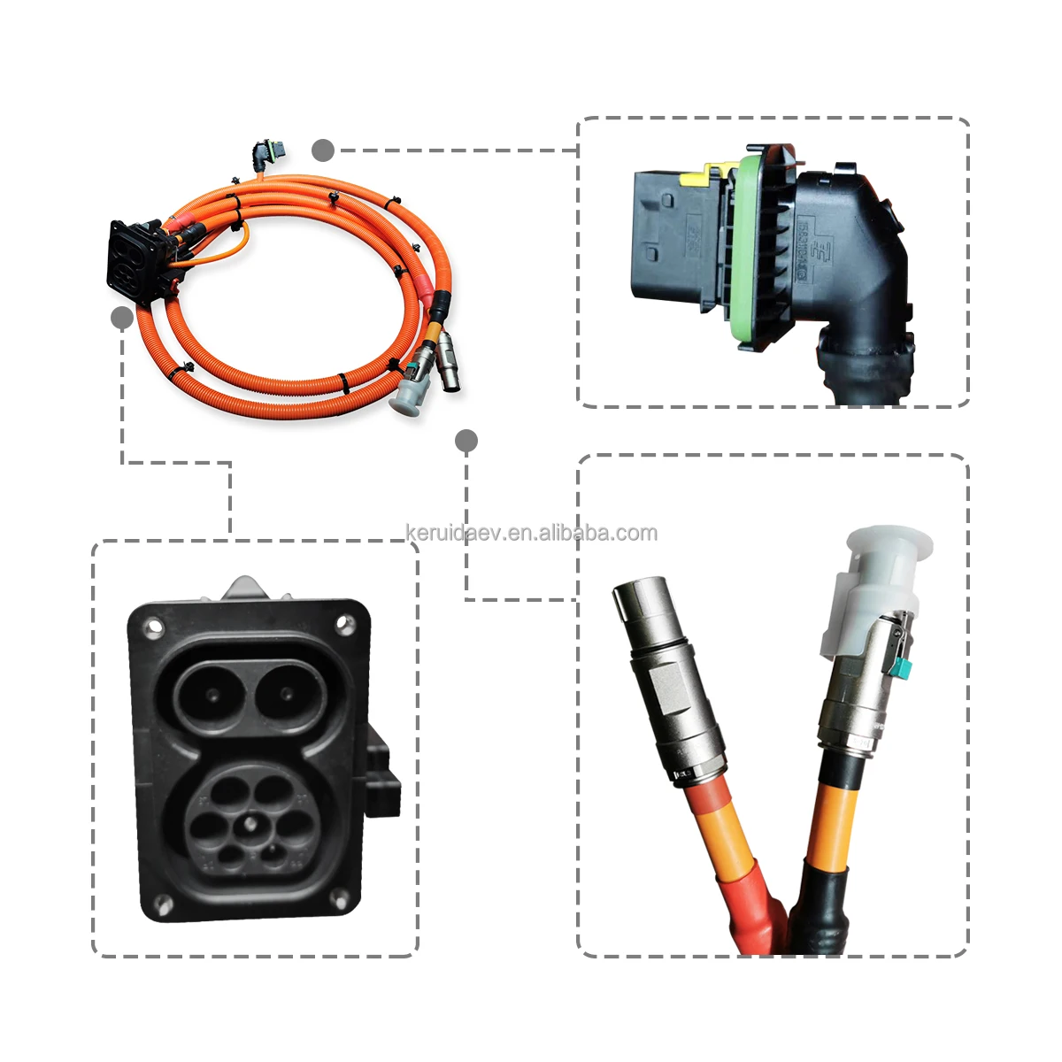 European Ccs2 125a 150a 200a Dc Quick Charging Inlet Socket With Cable ...