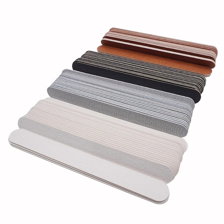 Factory Price 80 100 120 150 180 240 Wood White Nail File Straight ...