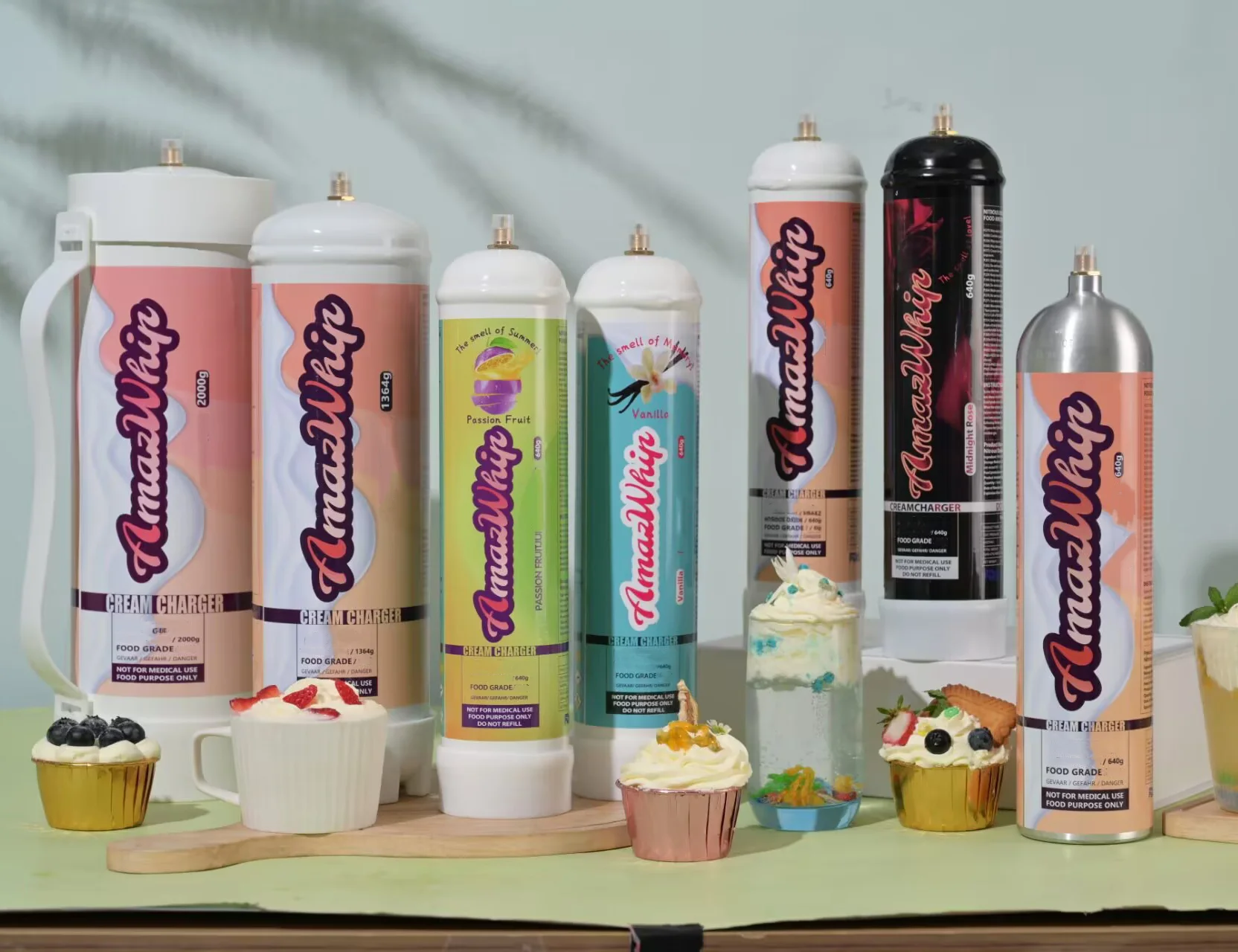 Custom Most Popular Flavour Whipped Cream Charger Gas Steel Tank 0.95l ...