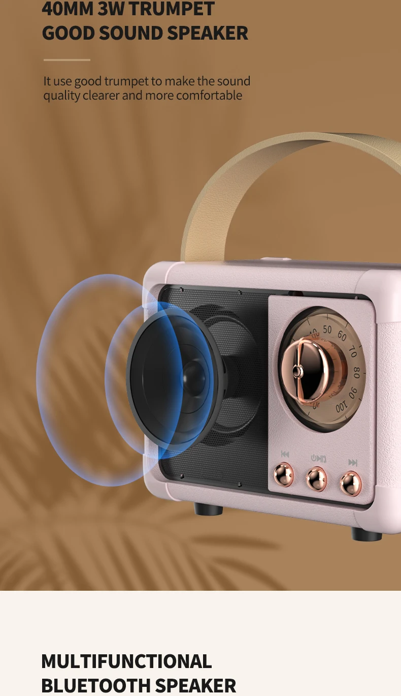 Mini Sound Box Retro Boombox Wireless Speaker Outdoor Radio - Buy Bt ...