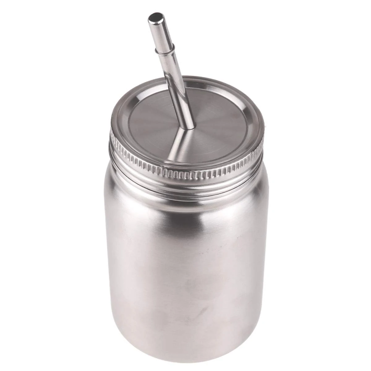 Stainless Steel Double Wall Insulated Mason Jars 16 Oz With Lid And ...
