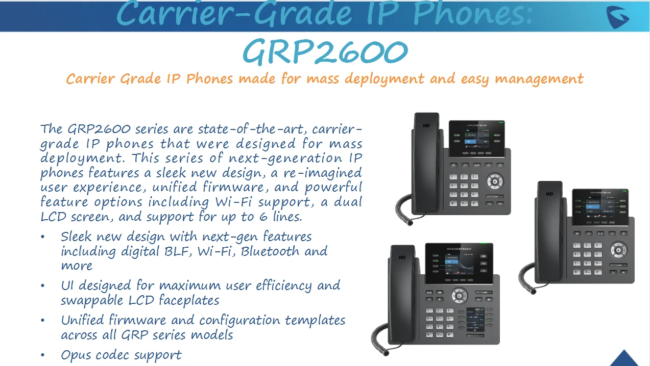 Grandstream GRP2601 IP Phone - Essential Voip Solutions