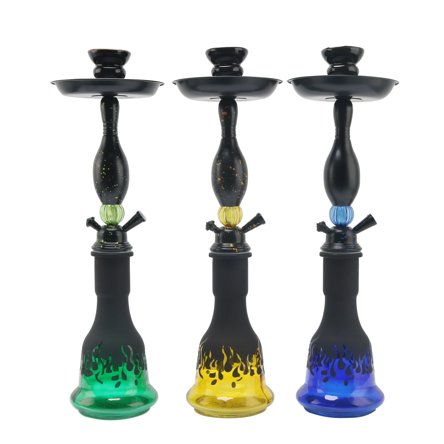 3 Colors Designer Sheesha Glass Hookah Wholesale Hubbly Bubbly Hookah ...