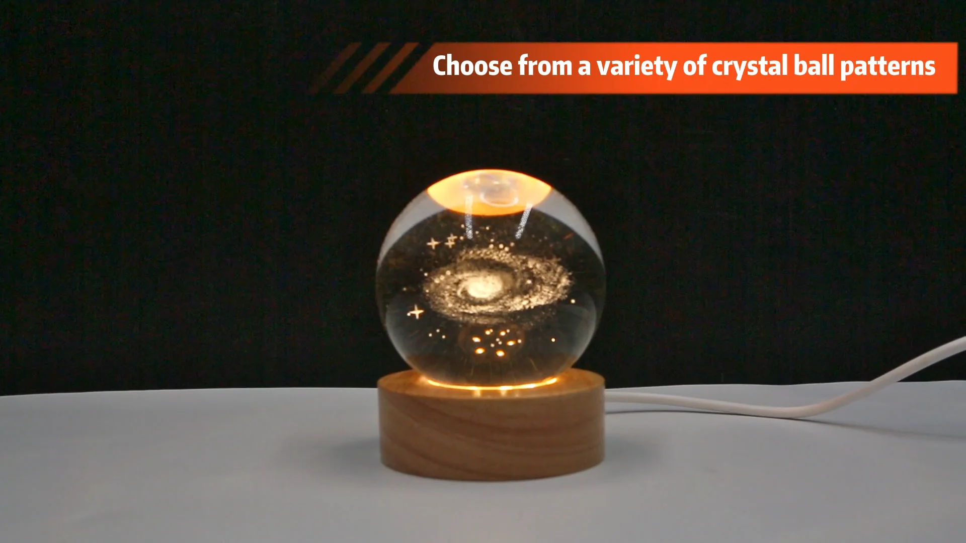 3d Crystal Ball Table Lamp Usb Led Night Light Home Decor Gift - Buy ...